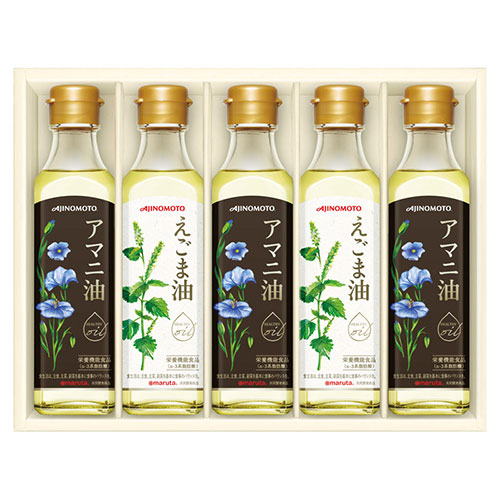 味の素 えごま油&アマニ油ギフト健康素材の“オメガ3系脂肪酸”を豊富に含む、えごま油とアマニ油を組み合わせた健康オイルギフトです。健康を気遣う方にピッタリな話題の贈り物です。メーカー型番 : EGA-50R 内容 : えごま油(約180g)...