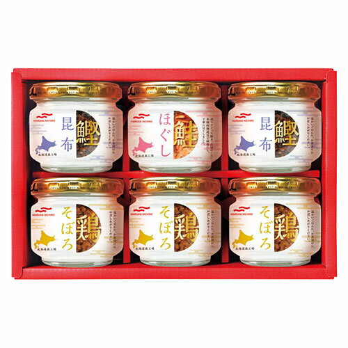 マルハニチロ 瓶詰詰合せご飯に合う、使い勝手の良い瓶詰を3種揃えました。メーカー型番 : ABZ-30S 内容 : 鶏そぼろ(約45g)×3、鰹昆布(約45g)×2、鮭ほぐし(約45g)×1 アレルギー : 小麦 箱の種類 : 化粧箱 箱サ...