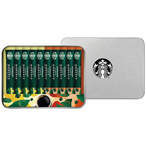 カフェモーメントギフト「スターバックス　カフェ　モーメント」は、お湯を注ぐだけで、スターバックスの香り豊かなブラックコーヒーを手軽に楽しめるプレミアム　ソリュブルコーヒーです。 コーヒーをいれた瞬間から飲み終えるそのときまで、お店での心地よ...