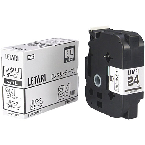 ラミネートテープ(PM-3600/PM-2400N)ラミネートテープ(PM-3600/PM-2400N)●8m巻 ●幅:24mm ●色:黒字・白 ●生産国:中国