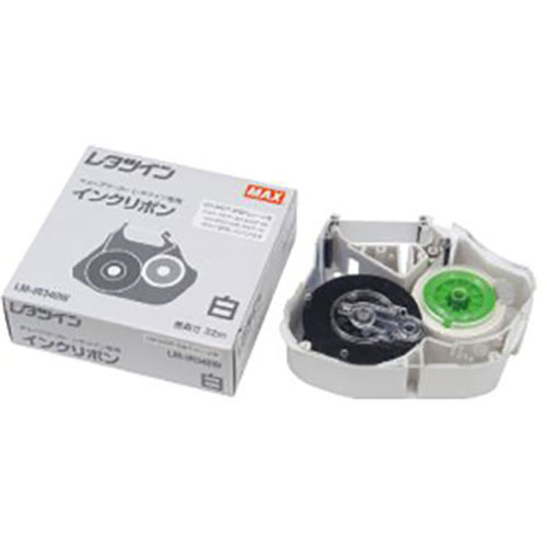 レタツイン用インクリボン 白 LM-IR340W●LM-340T・340T/W・390T・390T/W 専用のインクリボンです。●熱収縮・非塩ビチューブ用 ●インクリボン白 ●生産国:中国