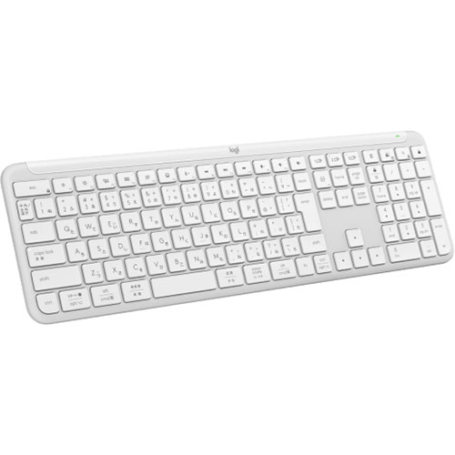 洗練されたデザイン スリムなのに頑丈 テンキー&ゆったり矢印キー付きワイヤレスキーボード洗練されたデザインのスリムなフルサイズキーボード。 最大3台のデバイスに接続でき、スマートフォン、タブレット、PCなどの使用デバイスをスイッチ一つで簡単...