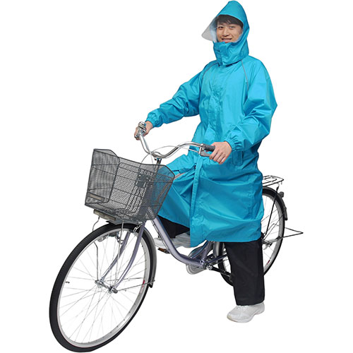 雨の日の自転車移動。デリバリー業務をサポート!・雨の日の自転車移動の快適さを求めてユーザーが感じていた不快感、不満点を多様な特徴で快適にサポートする「消費者主導型商品」 ・ローリングフードで左右の視界を遮らない。 ・前後の肩口のパイピングは...