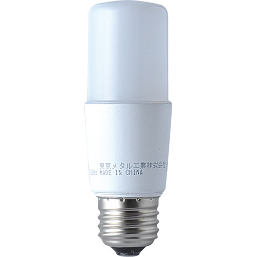LED電球 T型 昼白色 60W相当 口金E26白熱電球に比べ熱くならず、長寿命で省エネです。●昼白色、樹脂乳白、サイズ、外径32mm全長109mm、重量37g ●定格電圧AC100V、消費電力7.3w、全光束810lm、定格寿命4万時間 ...