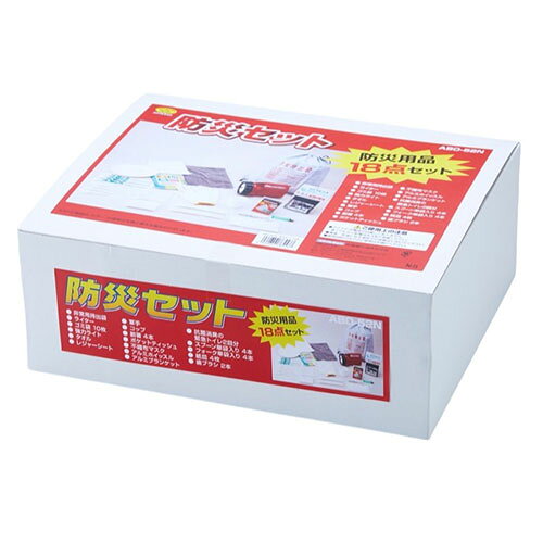 防災グッズ厳選18点セット■商品説明 避難時に必要な品物(非常用持ち出し袋)をコンパクトにまとめた防災グッズ厳選18点セットです。 ■商品内容 ・非常用持ち出し袋 ・強力ライト ・アルミホイッスル ・アルミブランケット ・抗菌消臭の緊急トイ...