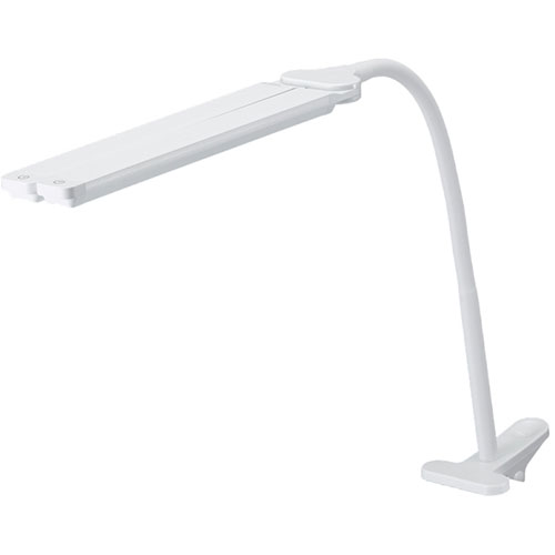 ヘッドが開き、広く明るく照らせる●LED点灯部が2灯! どちらも約90°可動するので照らしたい場所をより広く、明るく照らすことができます。 ●LEDは3段階調光! 2灯のLEDをそれぞれお好みの明るさに調光可能! ●LED点灯部のタッチセン...