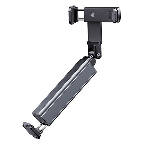 トラベルスマートホルダー グレー様々なシーンに対応する多機能ホルダー。底部のクランプは最大27mm厚まで挟んで固定することができます。 飛行機や新幹線などのテーブル、スーツケースハンドル、ご家庭やオフィスなどのデスク・テーブル、ベッドサイド...