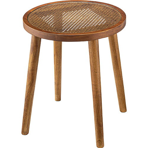 ラウンドガラステーブルMサイズ : W45×D45×H50cm 商品重量 : 約4kg 素材 : 天然木(ミンディ) ラタン ラッカー塗装 5mm強化ガラス 原産地 : インドネシア 個体差あり組立 : 組立式 付属工具 : 六角レンチ 組...