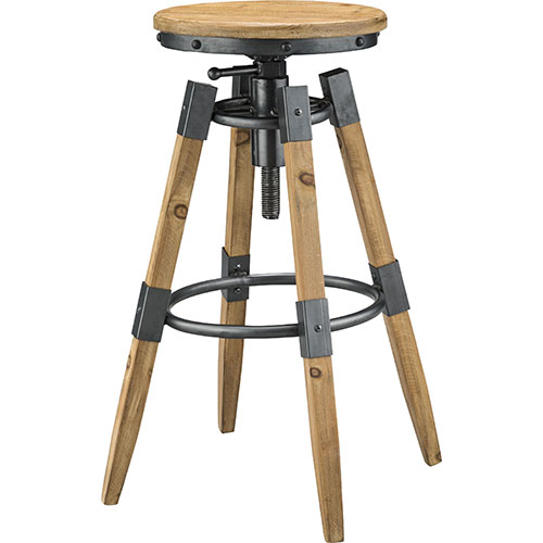 ハイスツール商品種別…ダイニングチェア昇降機能 サイズ:W54×D54×H70-78.5(cm) 素材:天然木(杉) ラッカー塗装 スチール(粉体塗装) 静的耐荷重:80kg 組立状態:完成品 原産地:中国