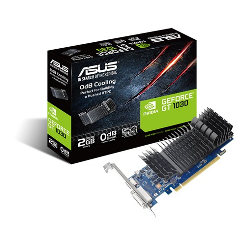 メーカー：ASUS 型番：GT1030-SL-2G-BRK JAN：0889349743331 ■商品説明■ ●NVIDIA GeForce GT 1030を搭載したロープロファイル対応のグラフィックボードです。 ●ファンレス仕様の大面積ヒ...