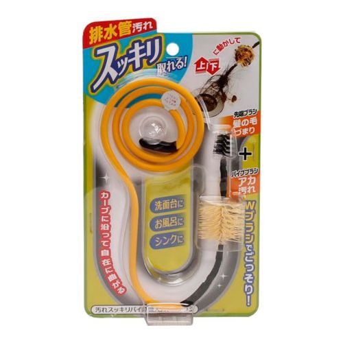 メーカー：コジットJAN：4969133384677型番：38463■商品説明■●先端ブラシで毛づまり、パイプブラシで排水管の汚れを落とす、Wブラシで排水管がスッキリ！●カーブに沿って自在に曲がるので奥まで入る。●排水管にブラシを入れて、上...