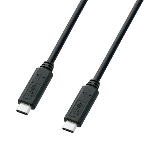 USBタイプCのUSB3.1Gen2対応ケーブル1mブラックPD対応USB認証取得品USBType-Cポートを持つパソコンやタブレット端末などと、USB機器(USB3.1Gen2Type-Cポートを持つ機種)を接続するためのケーブルです。↓...