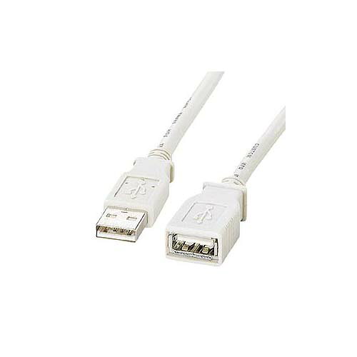 USB延長ケーブル(2m)USB規格準拠の「シリーズA」コネクタを持つ機器(ケーブル)を、延長するケーブルです。 2重シールドケーブル 銅製高密度編み組シールド材の内側に密閉型のアルミシールド処理を施し低域から広域まで、ほとんどのノイズから...