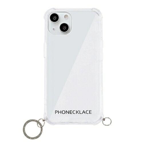 ロゴ入りリング型チャームがおしゃれPHONECKLACE「ストラップ用リング付きクリアケース」はチャームが付きで、ストラップやキーチェーンなどの取り付けに適したiPhoneケースです。 ●ストラップ取り付け用リング付き ケースにストラップが...