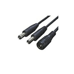電源2分岐ケーブル防犯カメラアクセサリーDCプラグ2.1mm用