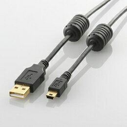 ノイズに強いフェライトコア付き。パソコンやゲーム機に、USB(mini-Bタイプ)のインターフェイスを持つ外付けハードディスクドライブやデジタルカメラ、ポータブルゲーム機等の周辺機器を接続できる、mini-Bタイプのフェライトコア付きUSB...