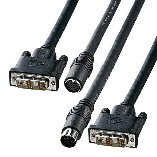 DVI工事配線用ケーブル　10m デジタル・シングルリンク用DVI(29pinまたは24pin)ポートを持つパソコンとDVI(29pinまたは24pin)ポートを持つディスプレイを接続するケーブルです。DVIデジタル(シングルリンクモード)...