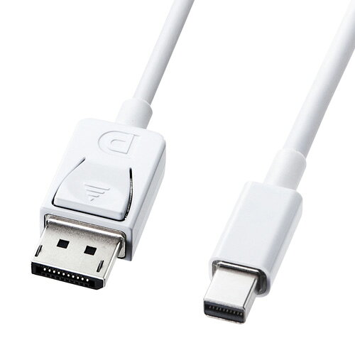 ミニDisplayPort→DisplayPort変換ケーブル1m白ミニDisplayPortとDisplayPortとを接続する変換ケーブルです。 ミニDisplayport(Thunderbolt)搭載のMacや、各社パソコンとDisp...