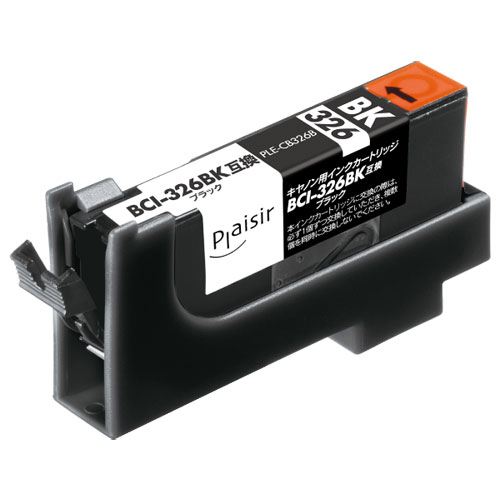 メーカー名:プレジール Plaisir 型式:PLE-CB326B JAN:4531027004994 サイズ：58×127×33mm 重量：41g 純正型番：BCI-326BK ・キヤノン BCI-326BK互換インクカートリッジ ・内容...