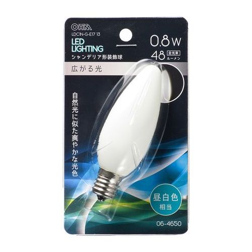 メーカー：オーム電機JAN：4971275646506型番：LDC1N-G-E17 13■商品説明■●切れにくく長寿命●消費電力が少なく、電気代が安い●一般電球と比べ発熱が少ない■仕様■・サイズ(約):全長94×最大径32mm ・質量(約)...