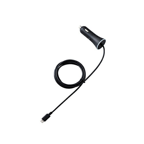 充電状況がすぐ見えるインジケーターを搭載。12/24V車に対応するLightningケーブル一体型の車載充電器。自動車のアクセサリソケットからLightningコネクタを搭載しているiPhoneやiPadを充電できる車載充電器です。 最大1...