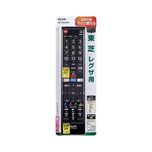 メーカー：エルパJAN：4901087219094型番：RC-TV019TO■商品説明■●上部に加え、中央にも電源ボタンを搭載●純正リモコンに近いボタン構成●スリムで持ちやすく押しやすい形状■仕様■・サイズ(約):幅51×高さ227×奥行1...