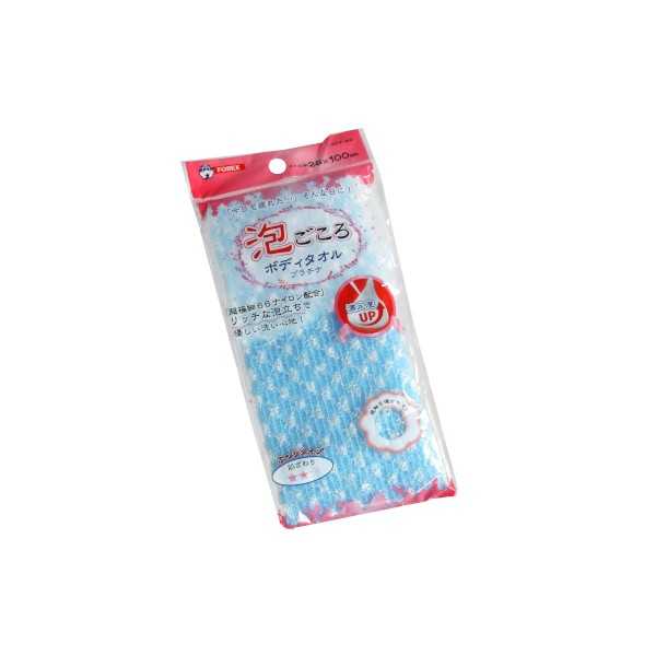 ボディタオルです。超極細66ナイロン配合のやわらかいのにシャリ感のある繊維を使用しております。リッチな泡立ちでやさしい洗い心地です。※縫製品の為サイズの異なりや糸のほつれ等がございます※洗濯機・乾燥機・漂白剤 非対応●サイズ(約)・250×...