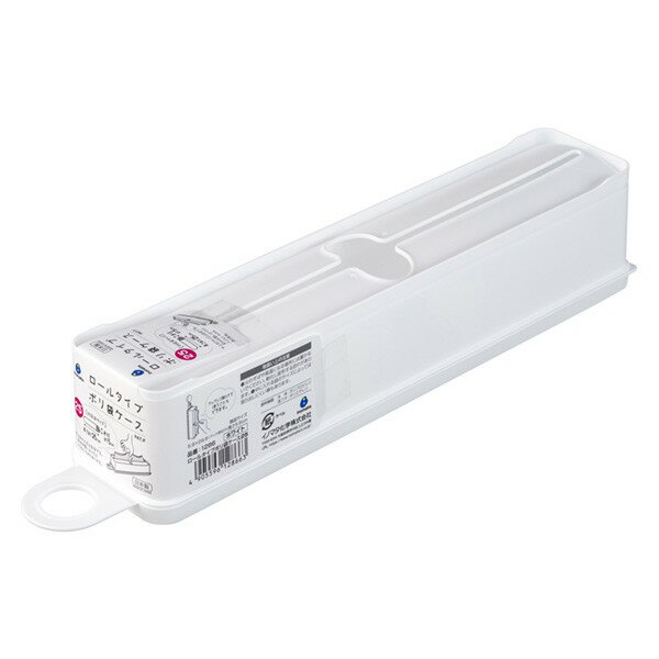 ロールタイプポリ袋ケースです。ロールタイプのポリ袋専用の収納ケースです。直径約5×長さ25cmのロールタイプのポリ袋に対応しております。フックに掛けても使えます。使いたい時にサッと取り出せて便利です。●サイズ(約)・59×298×高さ56m...