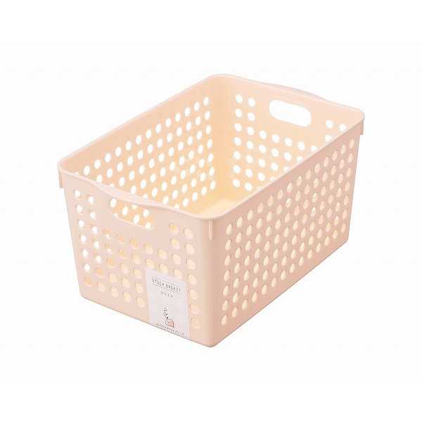 収納バスケットです。キッチンや洗面等の小物をまとめて収納できます。持ち手穴が開いており移動や引き出しに便利です。深型で高さのあるスプレー缶等の収納にもおススメです。●外寸(約)・180×274×高さ143mm●内寸(約)・149×229×深...