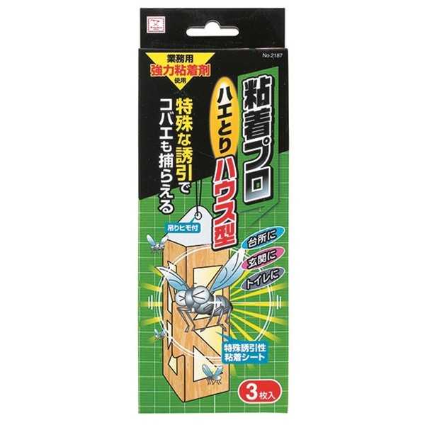 ハエとりです。業務用強力粘着剤でコバエを捕えます。吊りヒモ付きで台所・玄関・トイレなどに簡単設置できます。特殊誘引性の粘着シートを使用しております。●サイズ(約)・70×250×45mm●成分・粘着液:ポリブデン●用途・ハエ捕り 害虫駆除●...