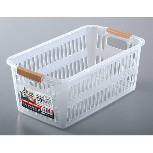 収納バスケットです。食品をしっかりストックできる深型タイプです。袋麺の横幅に適したサイズです。冷蔵庫の整理にも使いやすく、背の高い調味料も倒れず収納出来ます。指を入れる小判型の穴があり、持ち運びも非常に便利です。●サイズ(約)・175×30...