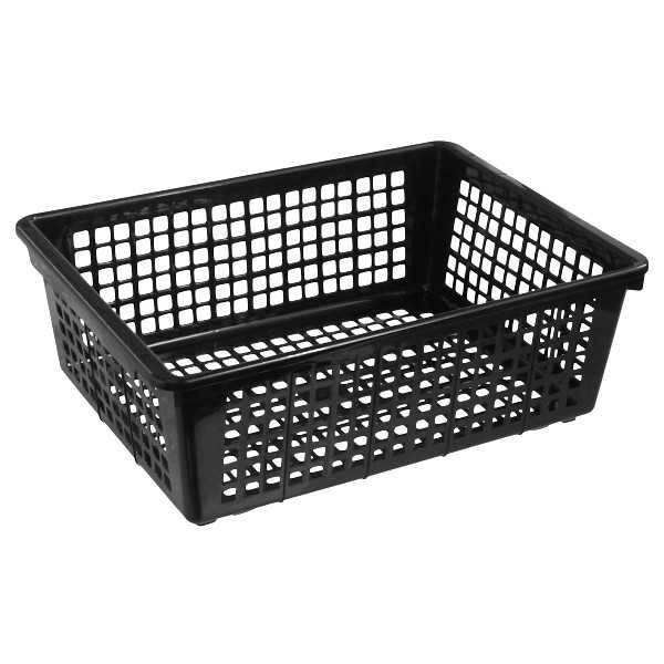 バスケットです。A4サイズのクリアファイルも収納できるバスケットです。同じ商品の向きを変えると積み重なります。※積み重ねる際は3段までにしてください●サイズ(約)・266×370×128mm●耐荷重(約)・1kg●色・ブラック●耐熱100度...