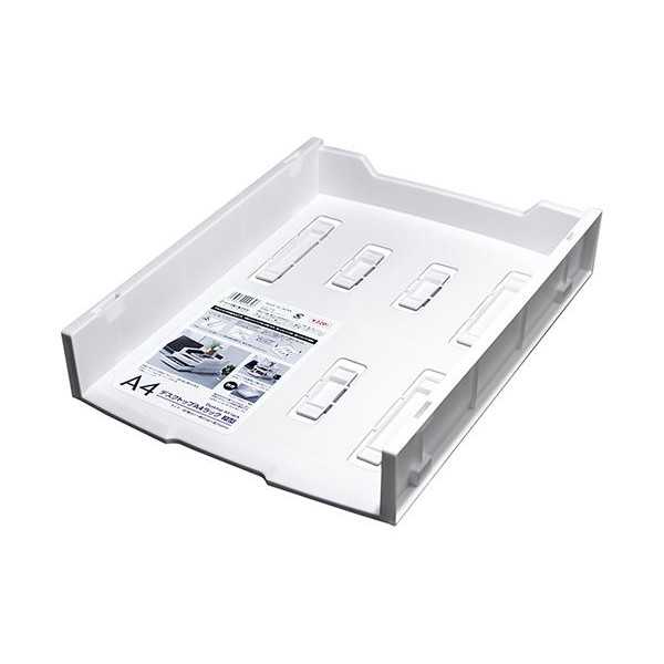 A4サイズのラックです。同じ商品を積み重ねて2段3段と増やせます。付属のジョイントを使用して高さをアップすることも可能です。長いジョイント4個/短いジョイント4個が付属しております。別売りの「デスクトップA4トレー 縦型 ホワイト 23.3...