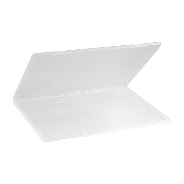 ファイルケースです。A4サイズ(29.7×21cm)の書類が入ります。※下側の深さ(内寸)約0.5cmA4コピー用紙は約20枚収納可能です。収納した物を固定できるクリップが付いております。書類の持ち運びや分類保管、資料の回覧やプレゼンテーシ...