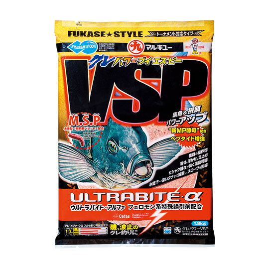 ECOGEAR MARUKYU/エコギア　マルキュー　グレパワーVSP■内容量：1800g短時間勝負のトーナメントを視野に入れ開発されました。集魚力の高いアミノ酸の結合体ペプタイドを増強した&ldquo;新MP酵母&rdquo;で寄せ、ゆっ...