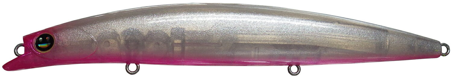 バボラ130Fのウエイトを4g増量したシンキングモデル。 飛距離をUPし、ディープレンジに対応。 デッドスローでのアクションは捨て、ミディアムスロー～ファーストリトリーブを多用するデイゲーム用のアクションにセッティング。 磯のヒラスズキ、急...