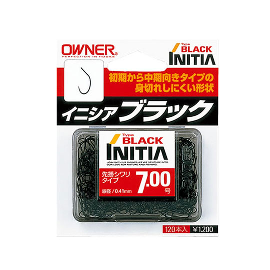 OWNER C'ultiva/オーナー カルティバイニシア　ブラック&nbsp;&nbsp;■サイズ：7号/7.5号先掛ベースのシワリタイプ 先掛の鈎先にシワリを持たせ、よりバレを防ぐことに成功。当初は初期から中期の身の柔らかい鮎の切れ身を...