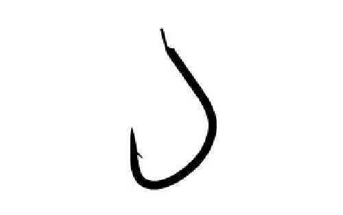 腰がくの字に曲がり、鈎先はチモトを向いています。この形状がアケミ貝や丸サナギを刺すのに適しています。 根掛かりが少ないのもこの鈎の特徴。●鈎カラー：黒　