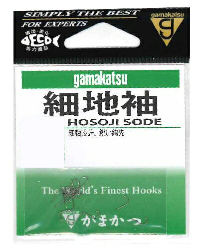 袖鈎の軸を細くして、鈎先を一層鋭くしました。モロコやハエ、フナなど用途の広い鈎です。号数：5入本数：19　