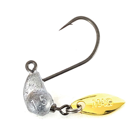 MAGBITE/マグバイト KURUKURU Blading Jighead/くるくるジグヘッド ◆Weight：5.0g、7.0g◆フック：STRONG WIRE　#2 ブレードのフラッシングでいろんな魚が、寄って来る来る！！ 【五目対応...