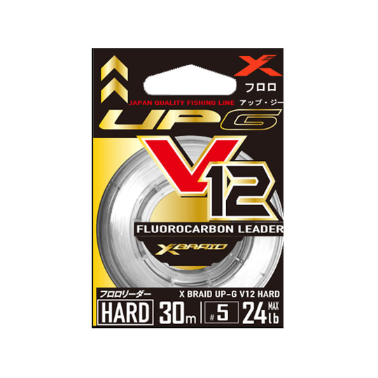 よつあみ/YGKエックスブレイド/XBRAID　アップジーリーダー◆タイプ：V12ハード◆規格：30m◆号数(MAX　LB)：4(19)　5(24)　6(28)★最強ノットパフォーマンスを纏ったアップジーリーダーFC・&alpha;1＋特殊...