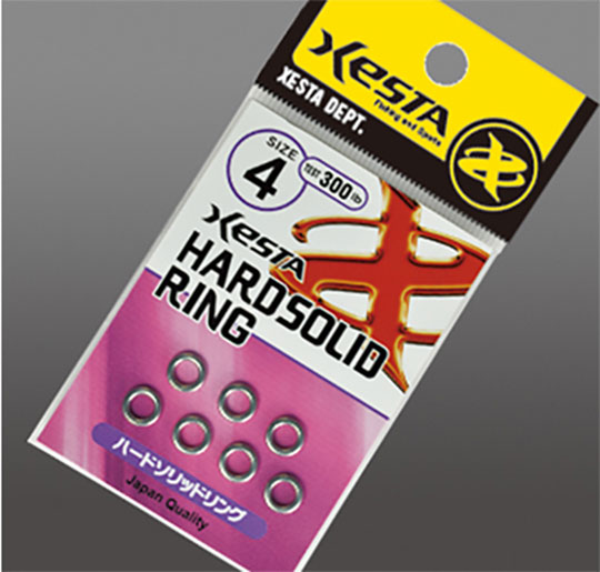 XESTA/ゼスタハードソリッドリング　■号数：2号■強度：60lb■入り数：6★高強度、高耐久性を誇る打ち抜きリング。ショアジギングからオフショアジギングまで幅広いシーンで活躍する。さらにアシストフックの接続用のリングとして使用可能。