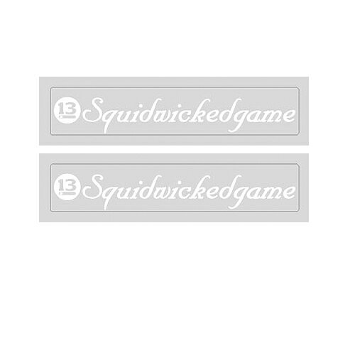 BREADEN/ブリーデンSquidwickedgame/クリアステッカー SWG　◆サイズ：120&times;23mm◆入り数：2枚★透明なステッカーです、デカール(抜き文字)ではありません。