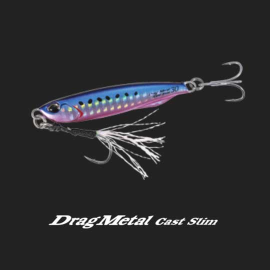 Drag Metal Cast Slim ドラッグメタルキャストスリム &nbsp; 青物から根魚、タチウオ、ヒラメまで、幅広いターゲットに高い実績を誇るドラッグメタルシリーズに新しく「キャストスリム」が登場！ &nbsp; ●長さ：[SL...