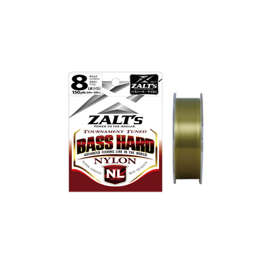 ZALT'S/ザルツBASS HARD/バスハード　ナイロン◆ラインカラー : ゴールド◆長さ：150yds/138m◆比重：1.14★通常ナイロンは常温で変化します。ルアーをキャストしてラインが水につかればすぐに水を吸い始め糸に変化が生じ...
