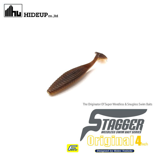 HIDEUP/ハイドアップスタッガーオリジナル　4inchFeco対応◆入り数：8本入4インチのコンセプト&bull;ジグのトレーラーに最適です。巻いてもいいしボトムバンピングもいい。&bull;タフな状況では4インチが最適で、数釣り可能な...