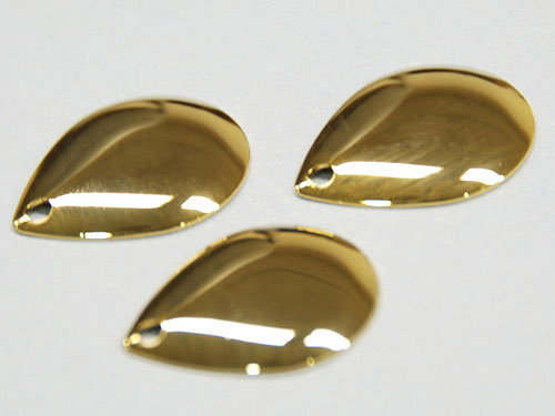 日本の部品屋コロラド型ブレード　NO.3　ゴールド◆入り数：3枚◆材質：ブラス製◆サイズ：(mm)&nbsp;&nbsp;A:25.0 B:20.0 C:2.3★スピナーベイトのブレードとしては定番のコロラドタイプ。ゴールドカラーのアフター...