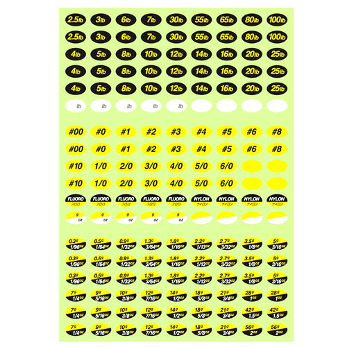 EVERGREEN/エバーグリーンマルチタックルシール◆サイズ：W128&times;H182mmライン・シンカー・フック・スナップなどタックルの整理に最適なマルチタックルシール。引っ掛かりを軽減するオーバルフォルム。剥がれにくく、跡が残り...