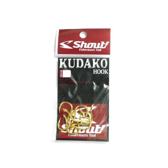 Shout/シャウトKUDAKO HOOK/クダコフック　＃2/0◆サイズ：＃2/0◆入り数：6本◆カラー：ゴールド、シルバー★根掛かりやスレ掛かりをなくし、確実な口へのフッキングを約束するネムリ。刺さり始めからゲイプへの加重移動をストレス...
