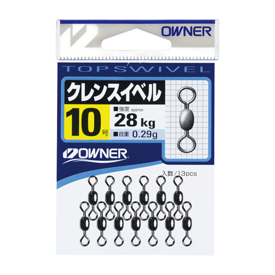オーナー72481　クレンスイベル　3/0　■品番：72481 ■号数：3/0 ■強度：158kg汎用性抜群のベーシックなスイベル